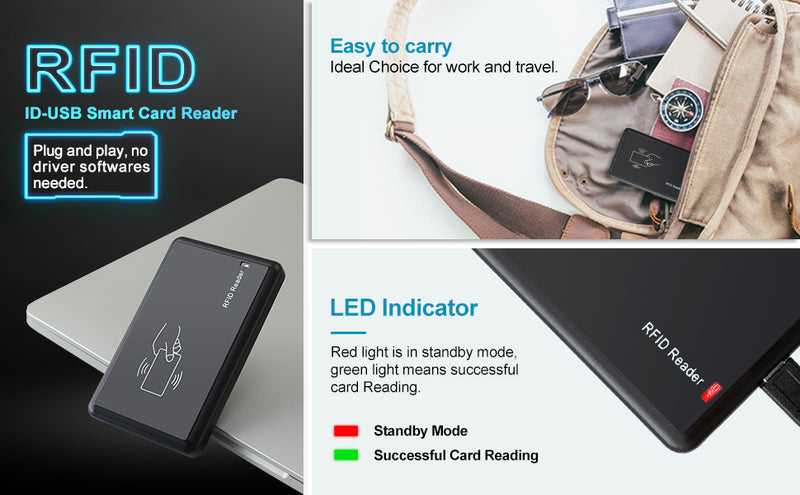 125Khz EM4100 RFID Reader USB ID Card Reader