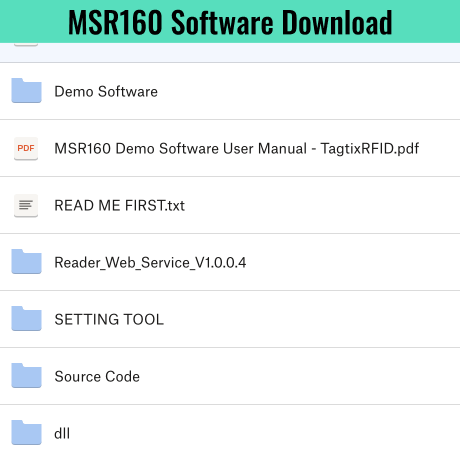 Software & SDK Download for MSR160 EMV Chip Reader