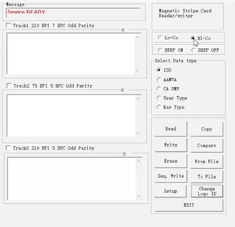 Software Download for MSR605X 3-Track Encoder
