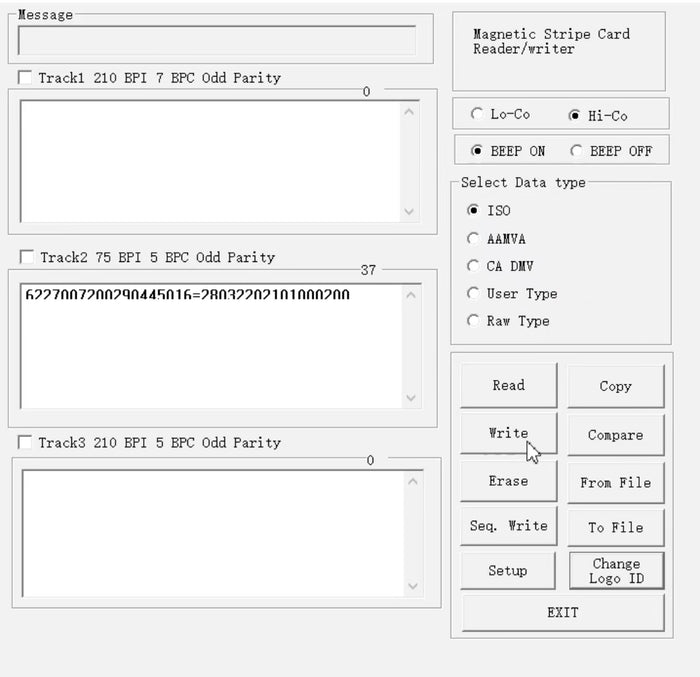 Software Download for MSR605X 3-Track Encoder