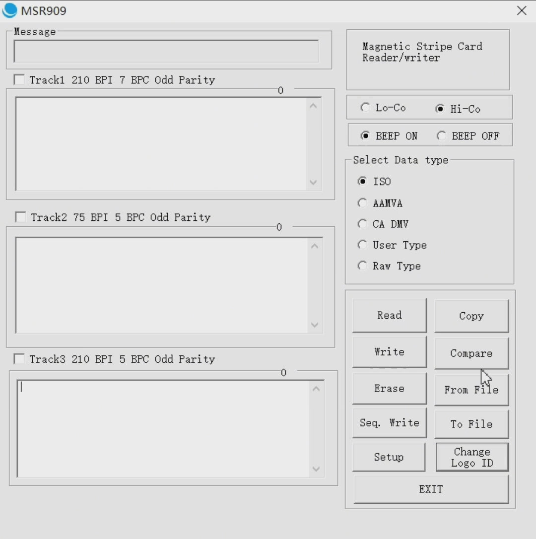 Software Download for MSR909 Magstripe Card Writer
