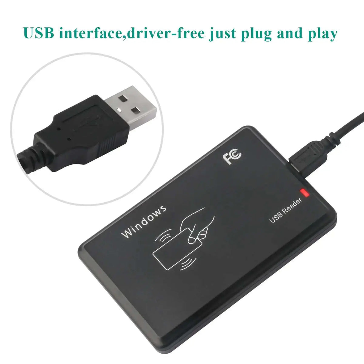 125Khz EM4100 RFID Reader USB ID Card Reader